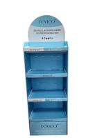 China Recycled Portable Corrugated Display Rack , REACH Cardboard Food Display Stands for sale