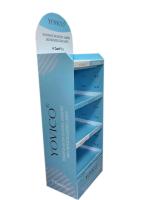 China Recycled Portable Corrugated Display Rack , REACH Cardboard Food Display Stands for sale
