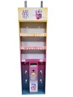 China Corrugated Plastic Floor Display Rack Multipurpose Recyclable for sale