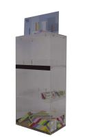 China Odorless Corrugated Floor Display Box Antiwear 3 Layers Organic Glass for sale