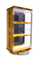 China 3 Layers PDQ Shelf Display 360 Degree Rotatable With Lights And Mirror for sale