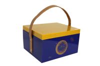 China FAVRE Moon Cake Acrylic Plastic Display Gift Box With Leather Strap for sale