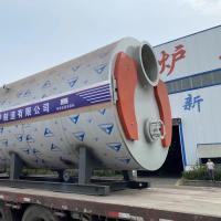 China Capacity 0.35-14MW Pressure Gas Hot Water Boiler PLC Efficiency 96% Q235B for sale