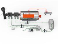 China oil fired steam boiler Three-way energy saving and environmental protection for sale