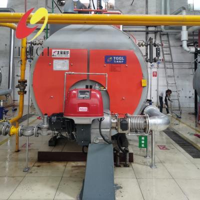 China Horizontal 6t/h oil gas fire tube steam boiler has high thermal efficiency for building materials industry for sale