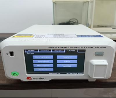 China Santec TSL-570 High Power Tunable Laser with 20 dBm Output Power 200 nm/s Scanning Speed and 1260-1360 nm / 1500-1630 nm Tuning Range for sale
