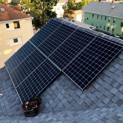 China 390W 400W Full Black HJT Solar Panel 44.74V for Home Roof Photovoltaic System for sale