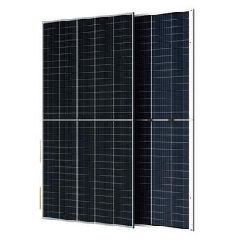 China Black 350W Polycrystalline Bifacial Dual Glass PV Solar Panel 166mm MBB Half-Cut for sale