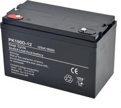 China Deep Cycle Sealed Lead Acid Battery 12v - 100ah UL94-V0 for sale