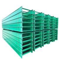 China Green Fiberglass Ladder Tray Very Light Fire Safety Frp Cable Ladder for sale