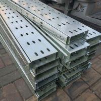 China Steel 100mm Perforated Cable Tray Vented Cable Tray For Server Rooms for sale