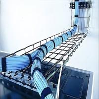 China 25-600mm Wire Mesh Cable Tray System Customizable Length for sale