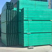China Custom Corrosion Resistant 200 X 100mm Fibreglass Cable Tray GRP For Telecom Tower for sale