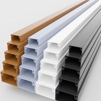 China Flame Retardant Plastic Cable Tray Insulated Pvc Cable Truff 100x50mm for sale