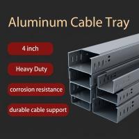 China Aluminum 100mm Heavy Duty Cable Tray Carrying Multiple Rows Hv Cables Or Dense Busbars for sale