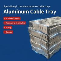China 700mm Aluminum Basket Tray / Perforated Cable Tray And Cable Ladder for sale