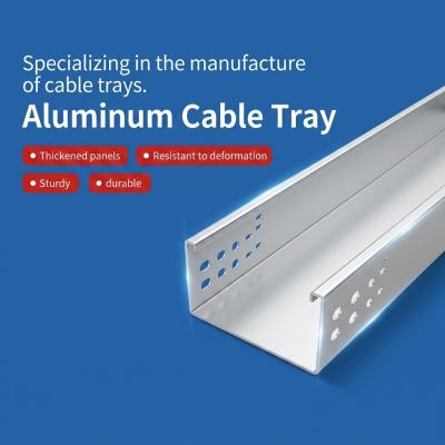 China Perforated Punching Inch 12 Aluminum Cable Tray Customizable for sale