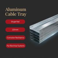 China Single Rail 225mm Aluminum Cabe Tray For Electrical Systems for sale