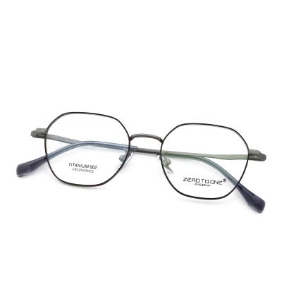 China Various Colors Polygons IP Plating Bate Titanium Glasses Frames for sale
