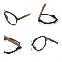 China New Fashionable Woodgrain Glasses Unisex Full Rim Acetate Glasses Frame MR 6107 for sale