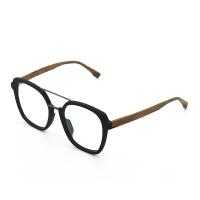 China New Fashionable Woodgrain Glasses Unisex Full Rim Acetate Glasses Frame MR 6107 for sale