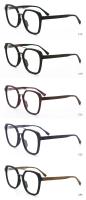China New Fashionable Woodgrain Glasses Unisex Full Rim Acetate Glasses Frame MR 6107 for sale
