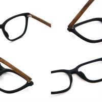 China 2024 Unique Polygons Wood Grain Acetate Glasses Frame MR 8082 for sale