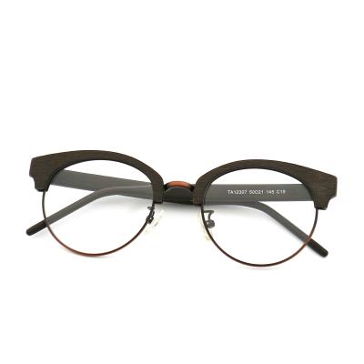 China Various Colors Wood Grain Optical Glasses Acetate Frame MR 12307 for sale