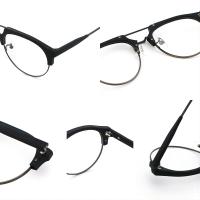 China Temple Adjustable Imitation Wood Acetate Optical Glasses MR 15144 for sale