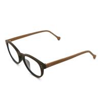 China Elliptic Wood Copy Acetate Optical Glasses Frame Wholesale MR 251013 for sale