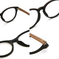 China Elliptic Wood Copy Acetate Optical Glasses Frame Wholesale MR 251013 for sale