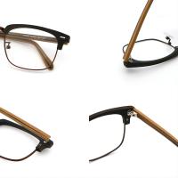 China Unisex Full-rim Wood Grain Acetate Optical Glasses Frame MR H004B for sale