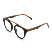 China Vintage Manual Wood Grain Acetate Optical Glasses Frame MR 0361 for sale