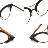 China Handmade Imitation Wood Acetate Optical Glasses Frame MR 0363 for sale