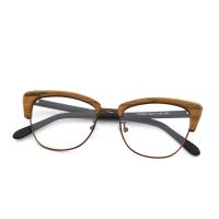 China Retro Handmade Wood Grain Acetate Optical Glasses Frame MR 0364 for sale