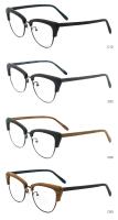China Retro Handmade Wood Grain Acetate Optical Glasses Frame MR 0364 for sale