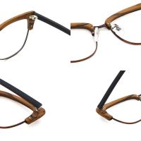 China Retro Handmade Wood Grain Acetate Optical Glasses Frame MR 0364 for sale
