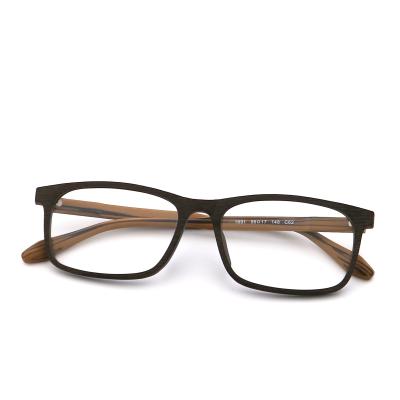 China Wood Grain Eyeglasses   Wood Copy Acetate Optical Glasses Frame for sale