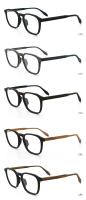 China Polygons Wood Grain Frame Eye Glasses Acetate Glasses Frame Unisex for sale