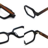 China Retro Fashion Personality Acetate Optical Glasses Frame Unisex MR 98022 for sale