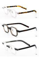 China Arrivals Polygons Grey Green Acetate Glasses Frame High Quality for sale