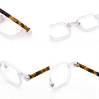 China Arrivals Polygons Grey Green Acetate Glasses Frame High Quality for sale
