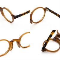 China Acetate Round Glasses Eyeglasses Trendy Artisanal Frame Optical Frame MR 98218 for sale