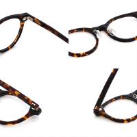 China Multicolored Classic Elliptic Acetate Optical Frame Glasses MR 98615 for sale