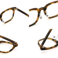 China Square Pink Small Round Acetate Glasses Handmade Full-Rim Frame Personal for sale