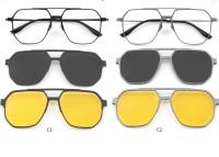 China High Quality Pure Titanium Aluminum Magnetic Clip On Glasses for sale