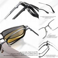 China Driving Polarized Night Vision Magnetic Clip On Glasses ZTO 9909 for sale