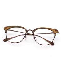 China Wood Grain Eyeglass Frames Imitation Wood Acetate Glasses MR 3317 for sale