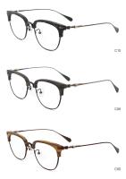 China Wood Grain Eyeglass Frames Imitation Wood Acetate Glasses MR 3317 for sale