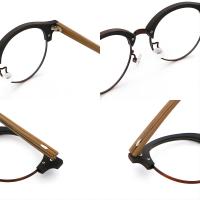 China Handmade Wood Grain Glasses Wood Copy Acetate Eyeglass Frame MR 4246 for sale